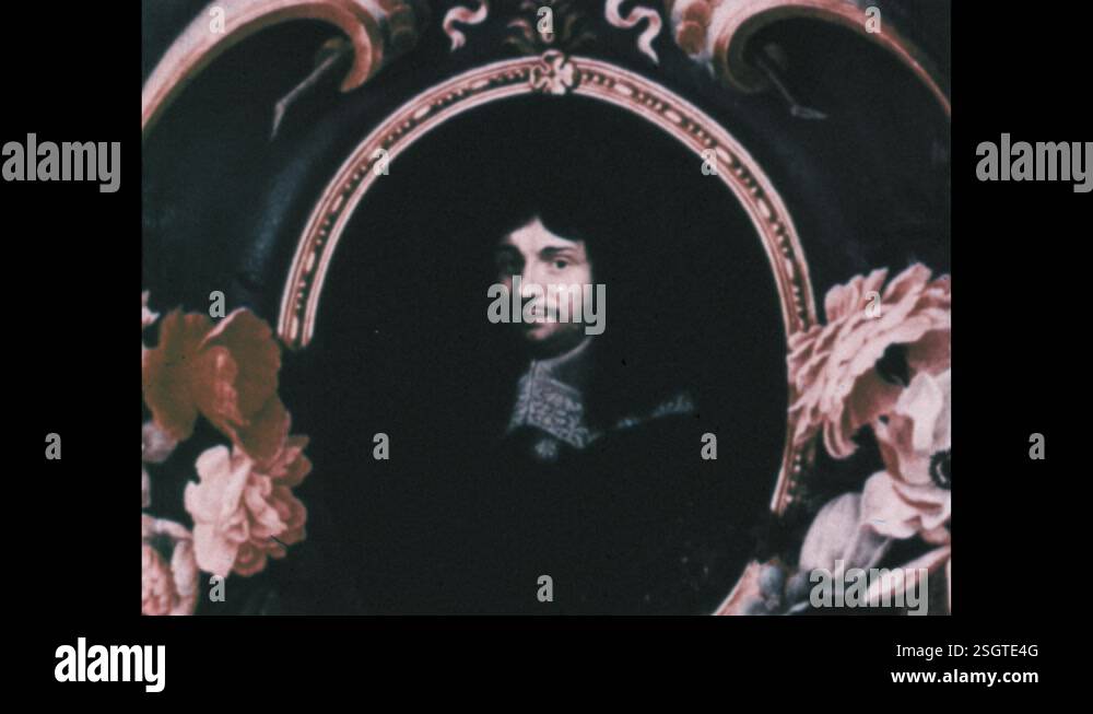 1960s: Portrait of Jean-Baptiste Colbert. Ornate decorative gate at ...