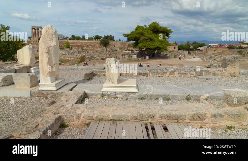Bema of Saint Paul in City of Ancient Corinth - aised platform where ...