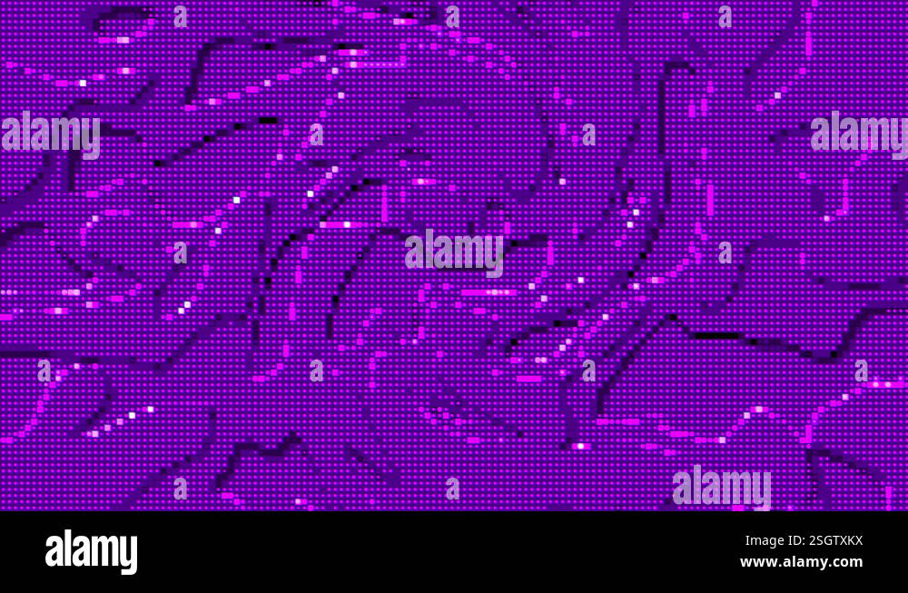 Abstract vintage trendy neon cyberpunk swirly 8 bit pixels moving data ...