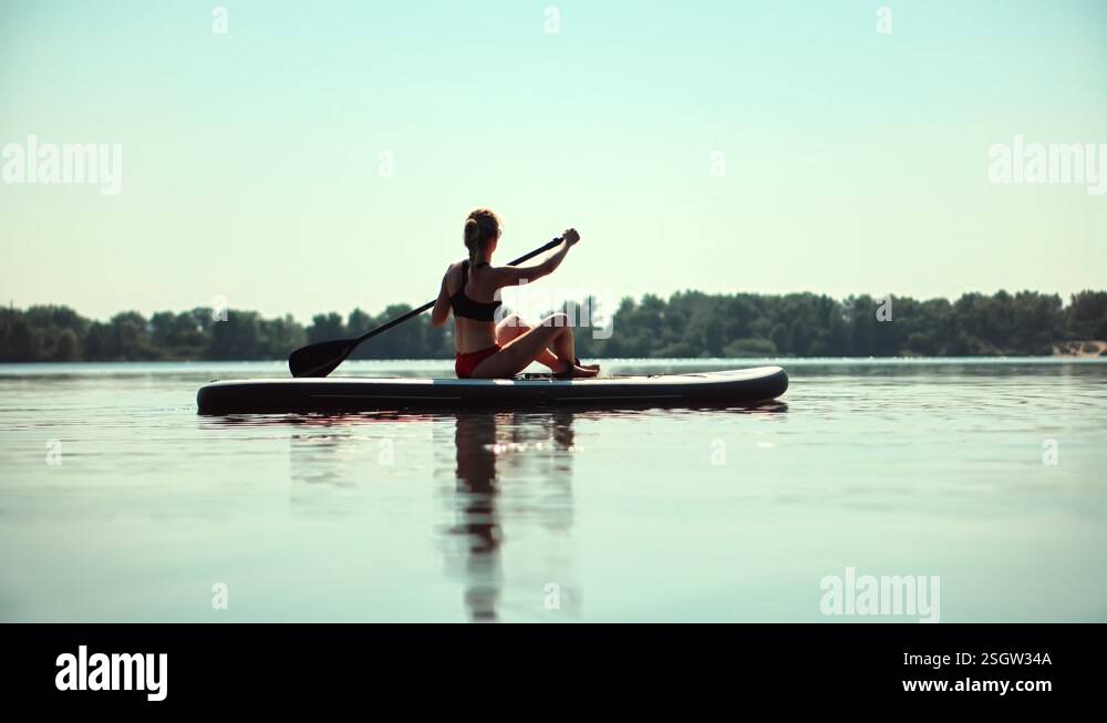 SUP Inflatable Board For Rowing.SUP Surfer Balance Watersport ...