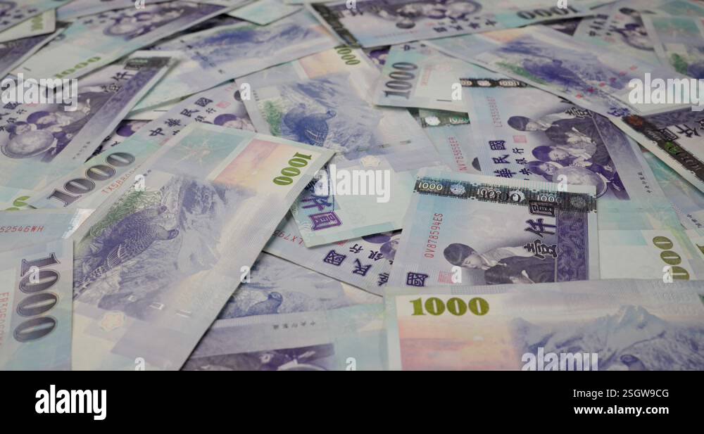 National Currency of Taiwan, Taiwanese New Dollar Stock Video Footage ...