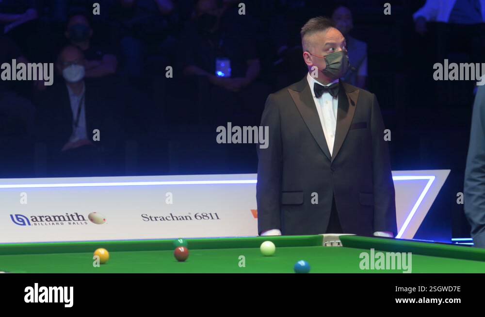 Marco Fu, a professional snooker player from Hong Kong, contemplates in ...