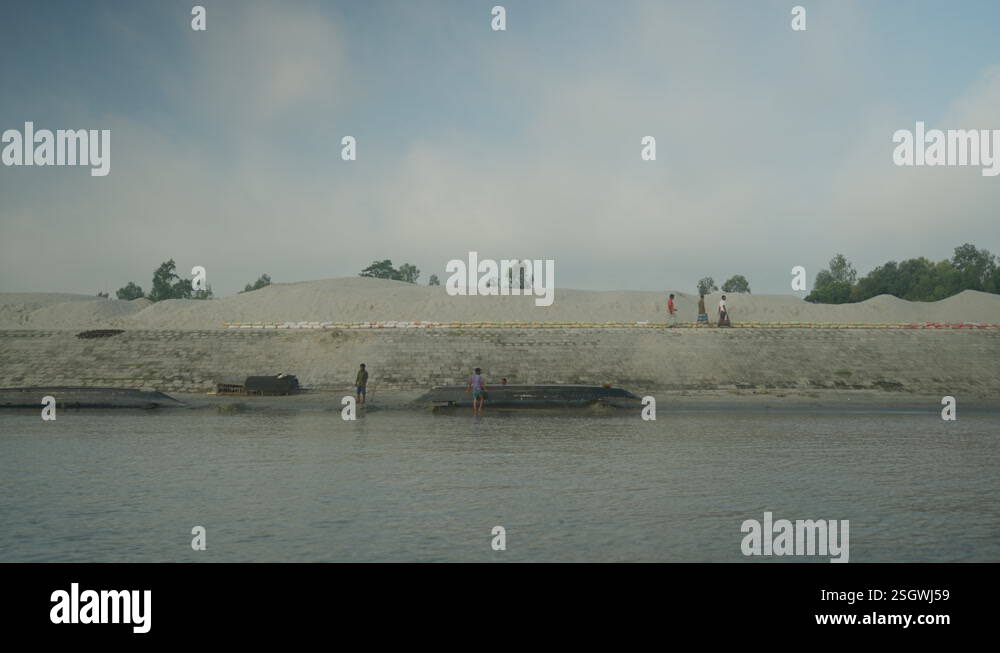 Riverside natural view of Northern Bangladesh- 4k footage- 10 bit 422 ...