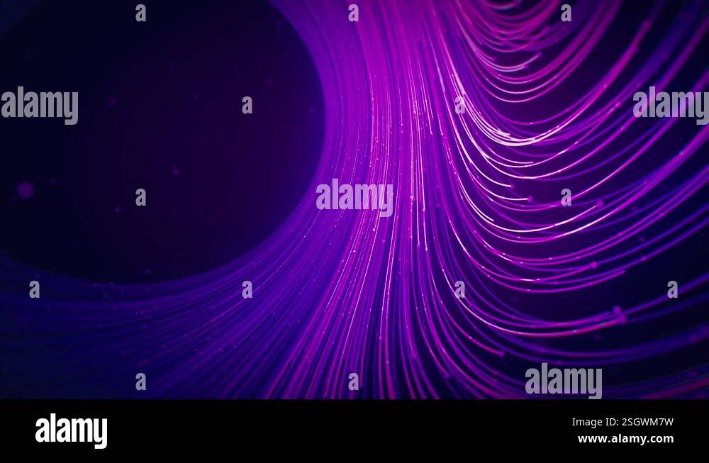 Purple Violet Shine Artistic Flowing Curved Hairy Dotted Lines ...