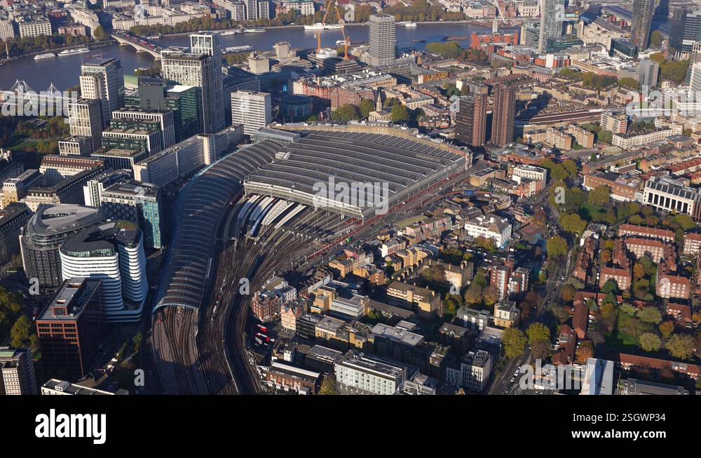 An aerial view of waterloo railway station Stock Videos & Footage - HD ...
