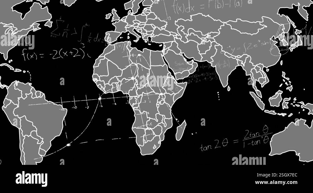 Animation mathematical equations world map Stock Videos & Footage - HD ...