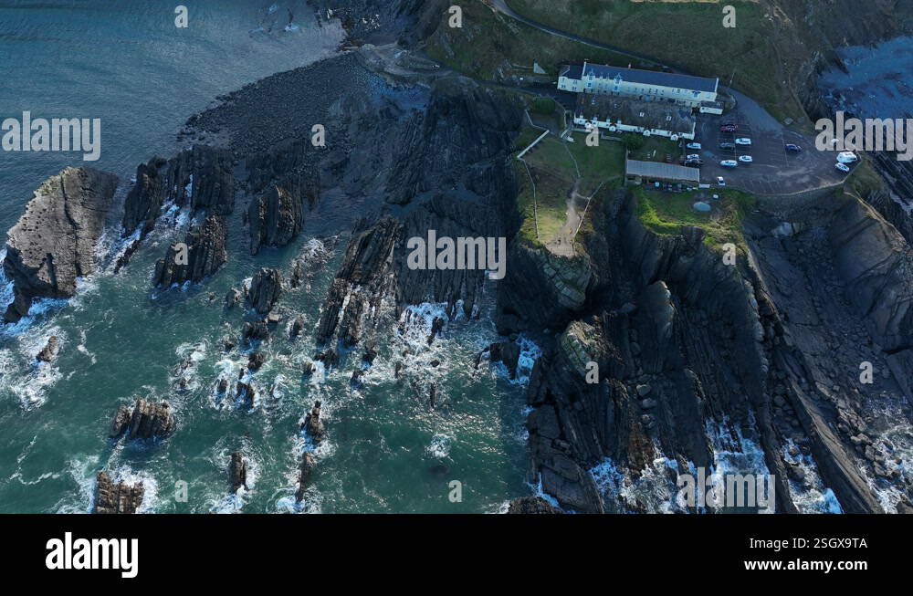 Hartland Quay, North Devon Coast, Aerial Drone September 2022, Prores ...