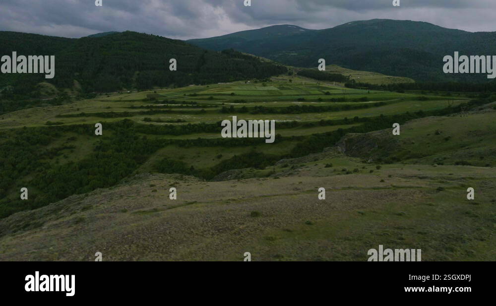 Hills And Terrace Fields Over Highlands In Samtskhe-Javakheti Region of ...