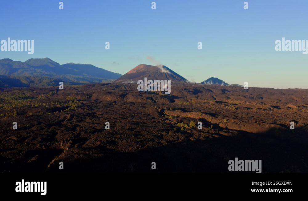 DRONE SHOT: PARICUTIN VOLCANO WITH DRY LAVA IN MICHOACAN Stock Video ...