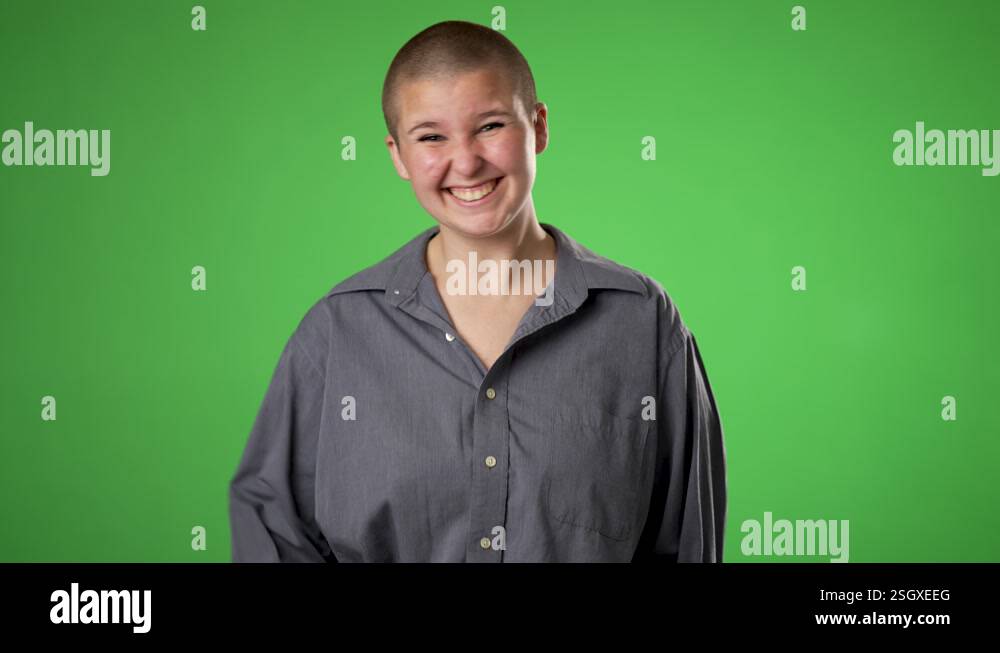 Smiling nod head yes gives thumbs up pretty gender fluid non binary ...