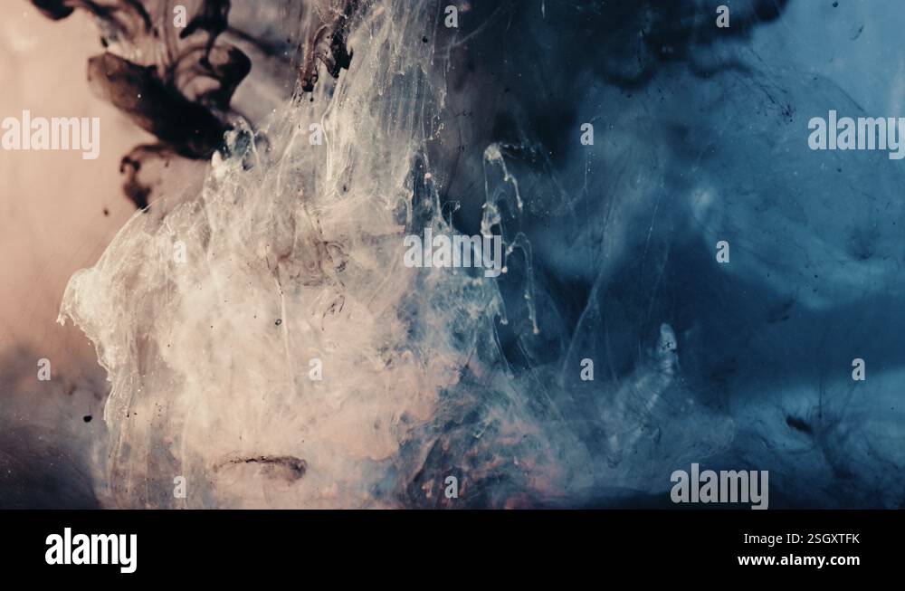 Magical wallpaper of paint ink in motion underwater with black ...