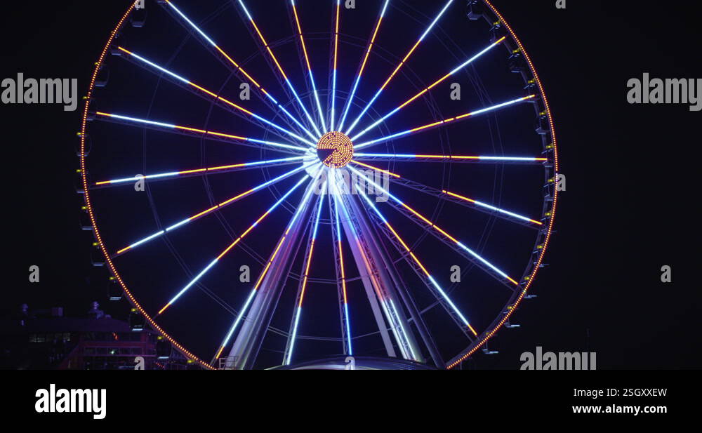 Seattle WA 2022 Great Wheel Colors for US Soccer Team in World Cup ...