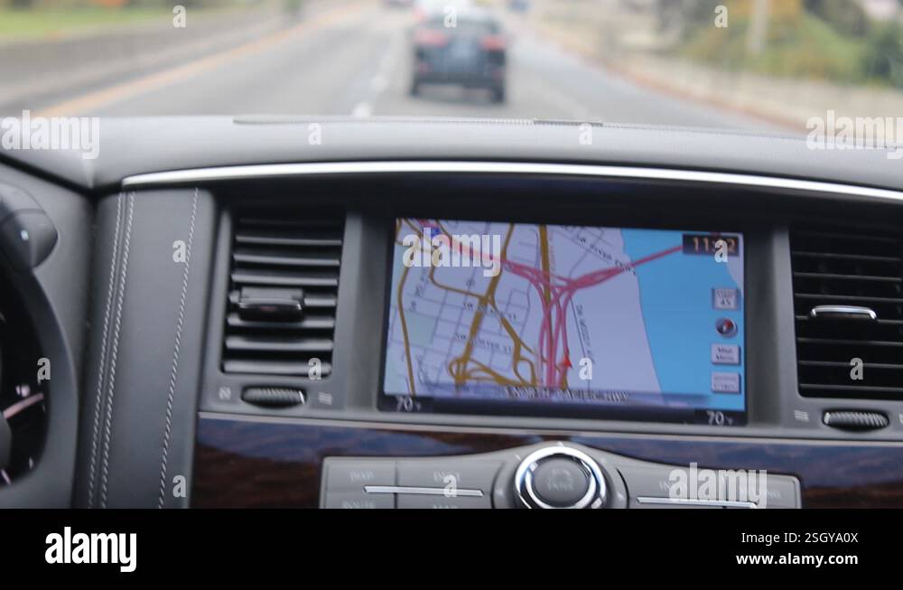 GPS mapping to highway path Stock Video Footage - Alamy