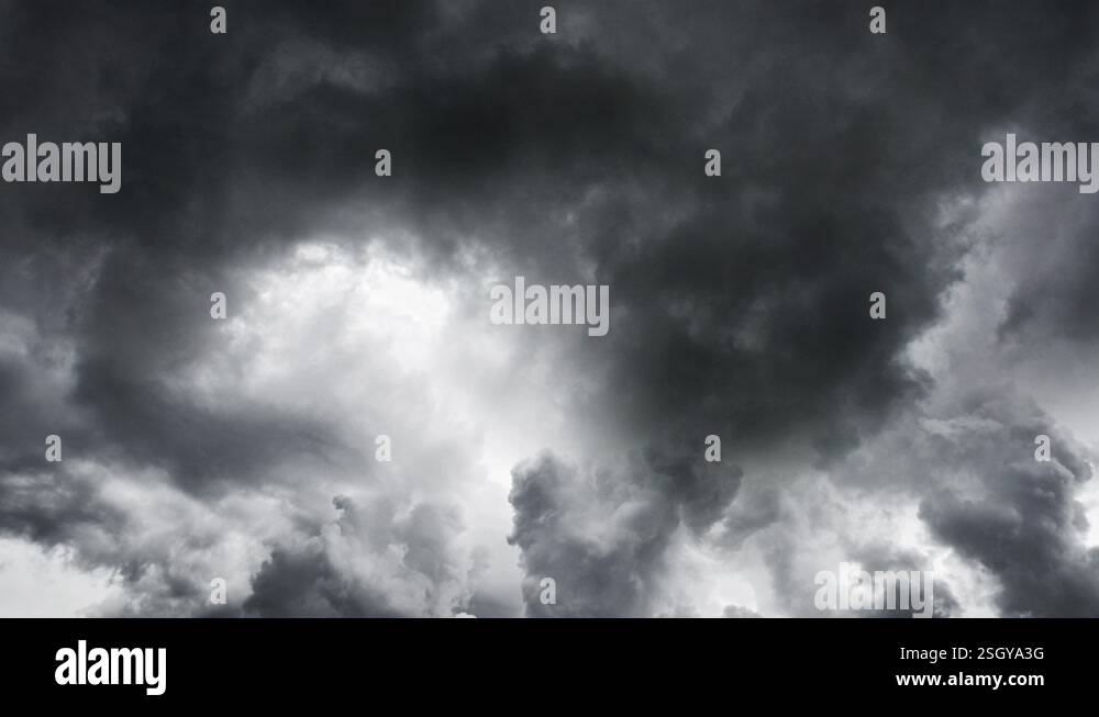 colonimus clouds and thunderstorm in the dark sky Stock Video Footage - Alamy