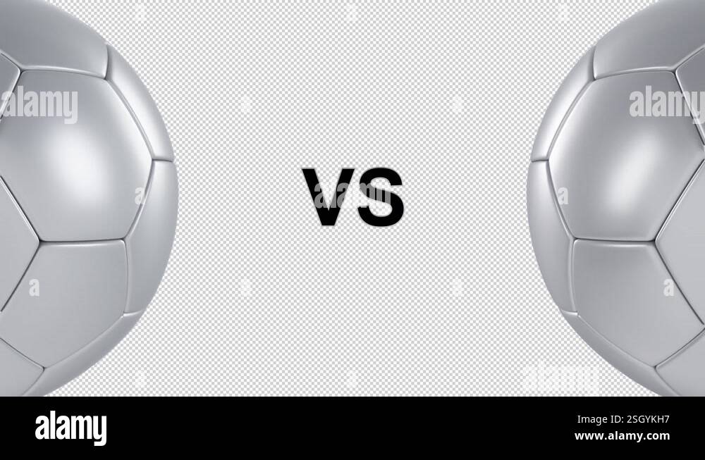 Two white balls on transparent background with alpha channel and vs ...