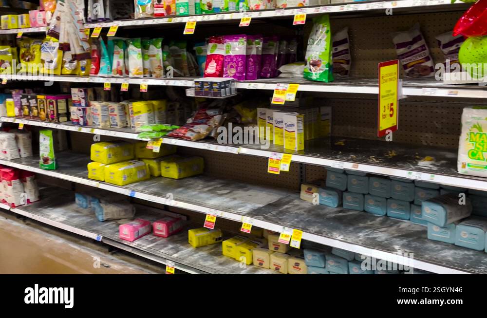 Kroger grocery store interior pan of blown out sugar section Stock ...