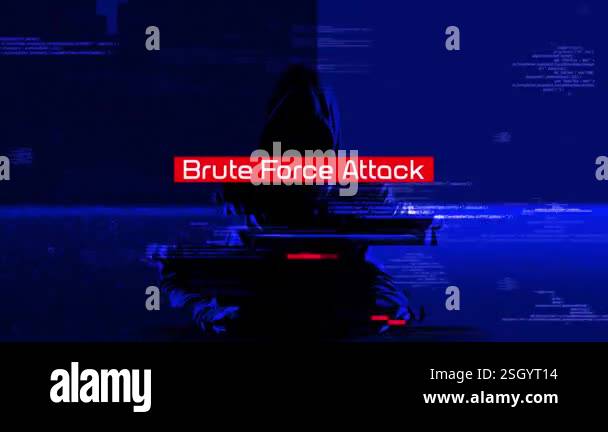 Brute Force Attack on hacking background screen Stock Video Footage - Alamy