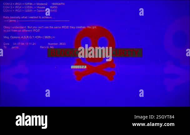 Blockchain Security Warning Text on hacking background screen Stock Video Footage - Alamy