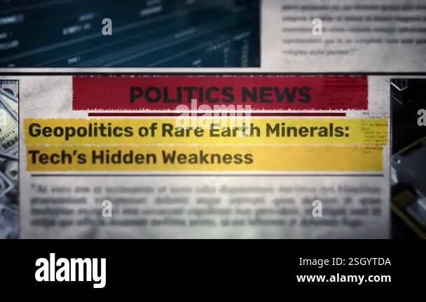 Geopolitics of Rare Earth Minerals Techs Hidden Weakness Headline Title ...