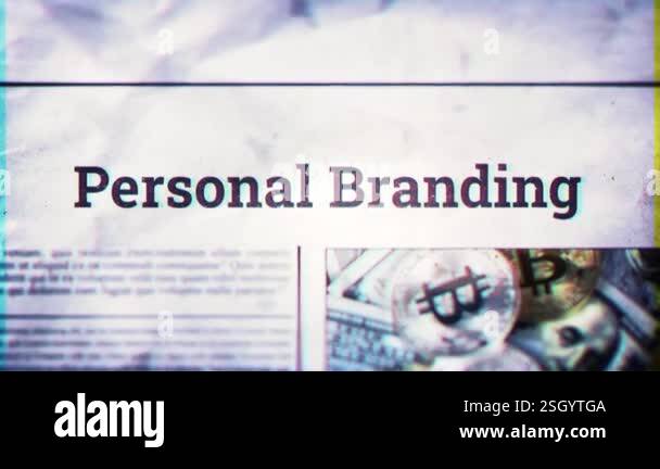 Personal Branding Title on Digital Newspaper Stock Video Footage - Alamy