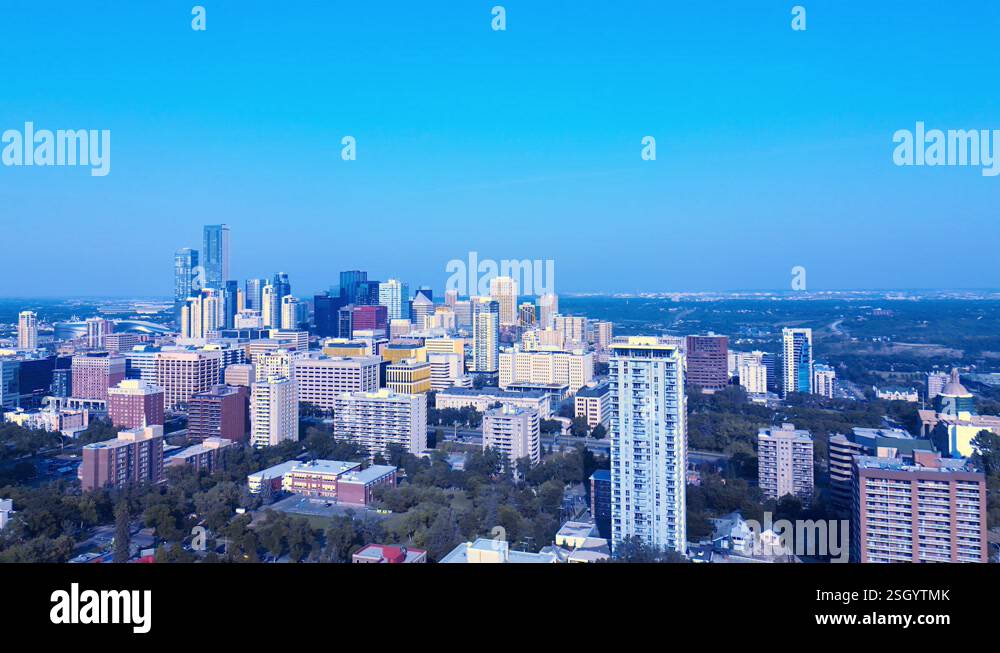 Edmonton Downtown valley edge residential high rises mix from modern to ...