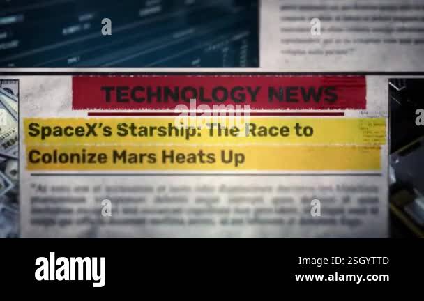 SpaceXs Starship The Race to Colonize Mars Heats Up Headline Title on ...
