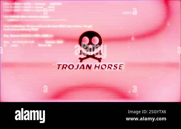 Trojan Horse hacking background screen Stock Video Footage - Alamy