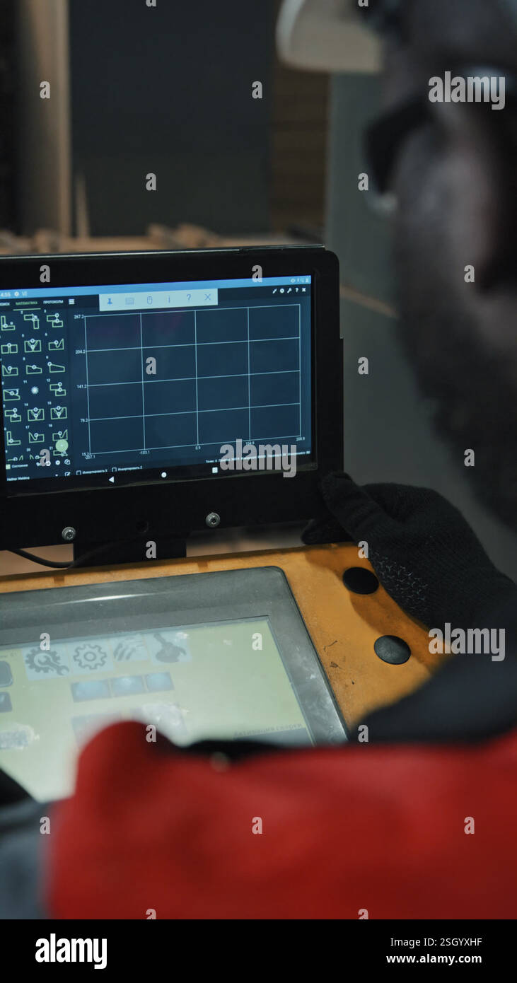 Engineer Operating Machine Equipment Stock Video Footage - Alamy