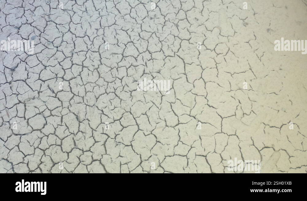 Drought with cracks in the ground aerial view drone UK 4K Stock Video ...