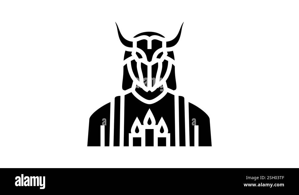 cult religious glyph icon animation Stock Video Footage - Alamy