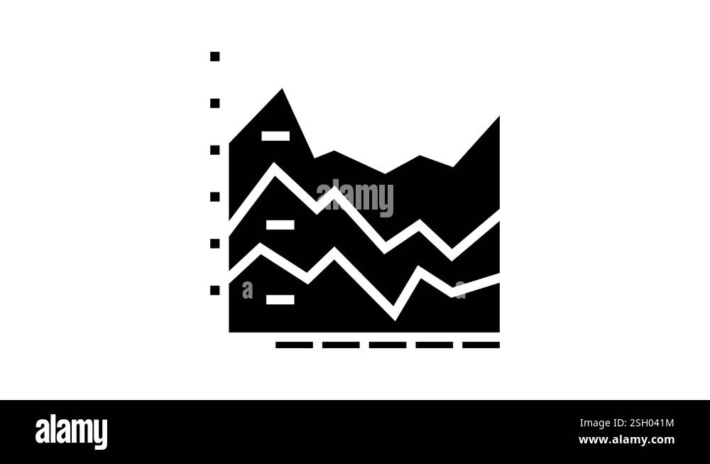 stacked area chart glyph icon animation Stock Video Footage - Alamy