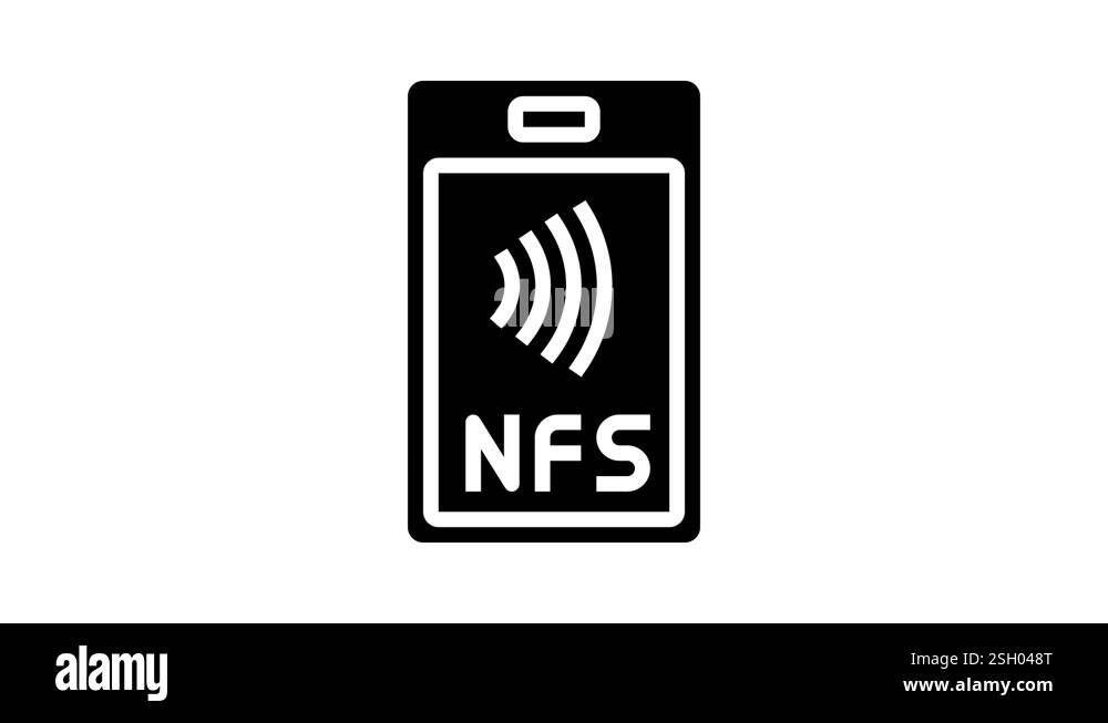 nfc contactless glyph icon animation Stock Video Footage - Alamy