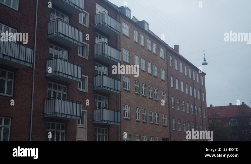 Apartment buildings on Amager in Copenhagen Denmark on a cloudy and ...