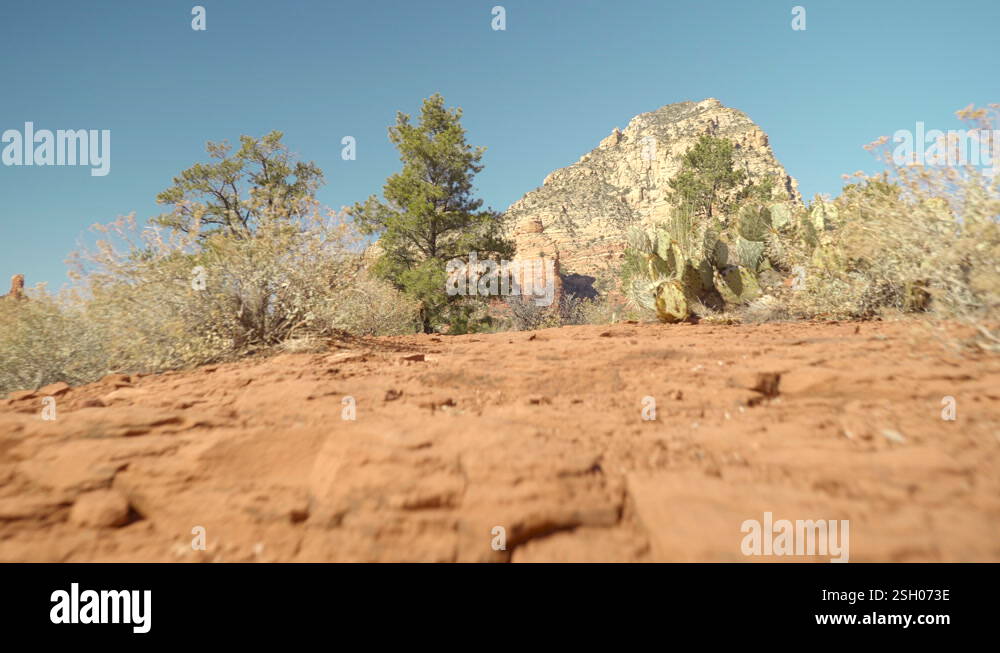 Point of View Walking up Hiking Trail in Sedona Arizona with Thunder ...