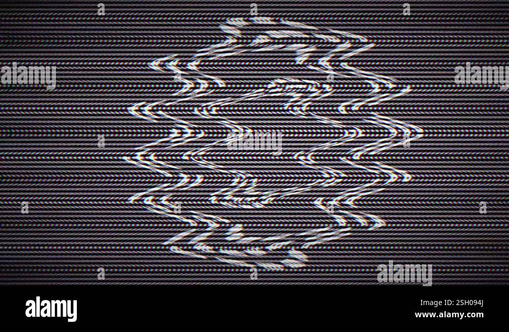 No signal glitch analog TV pixel noise distortion. Digital interference ...