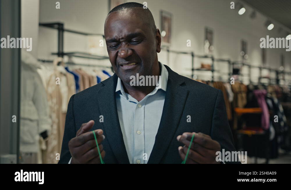 African American adult middle-aged businessman male buyer consumer man ...