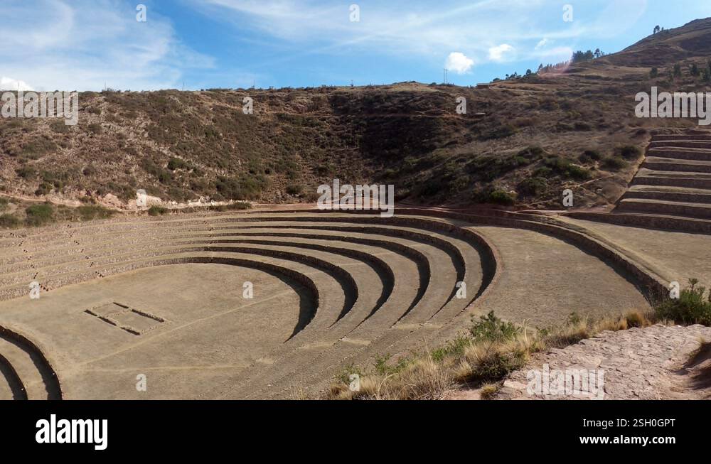 moray archaeological site ruin in sacred valley cusco peru andes ...