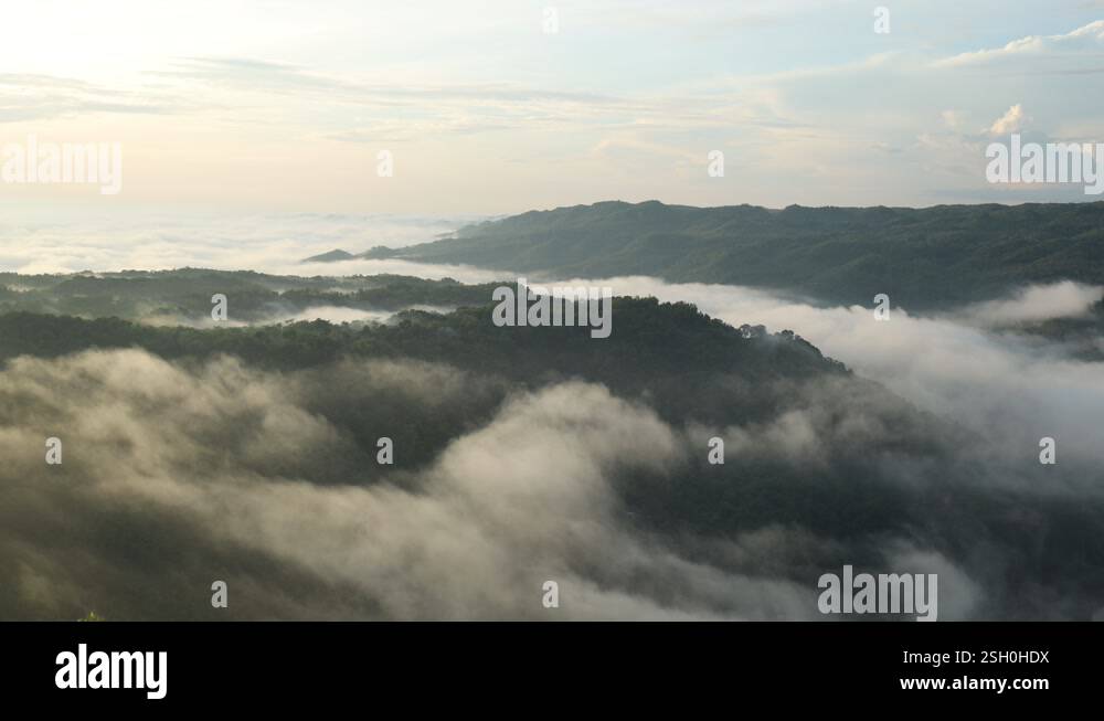 Timelapse of Clouds over the mountains in the morning Stock Video ...