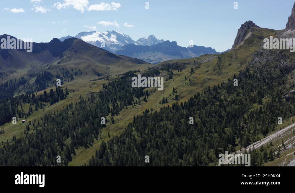 Drone flight - iconic alpine views in Italian Dolomites - Val Badia ...