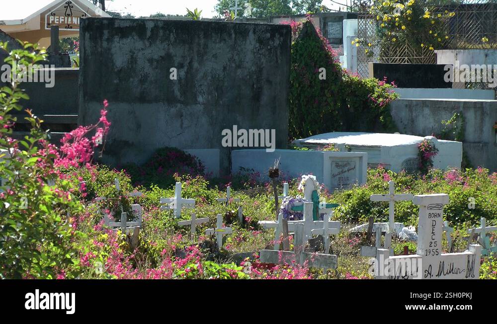 Common cemetery in the Philippines Stock Video Footage - Alamy