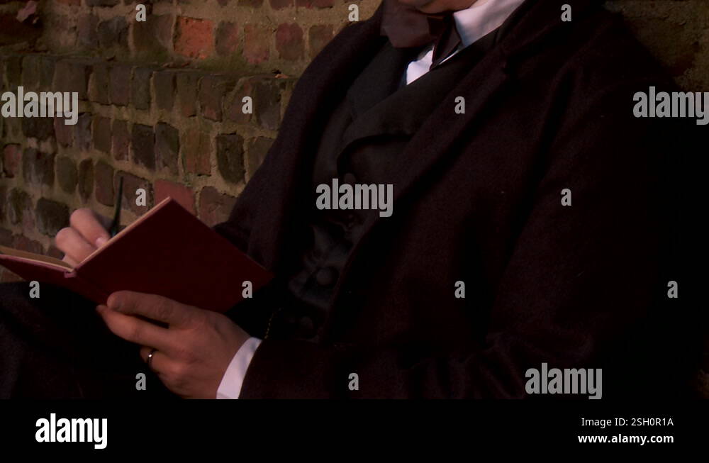 Author Edgar Allen Poe - sitting alone and writing - Actor portrayal ...