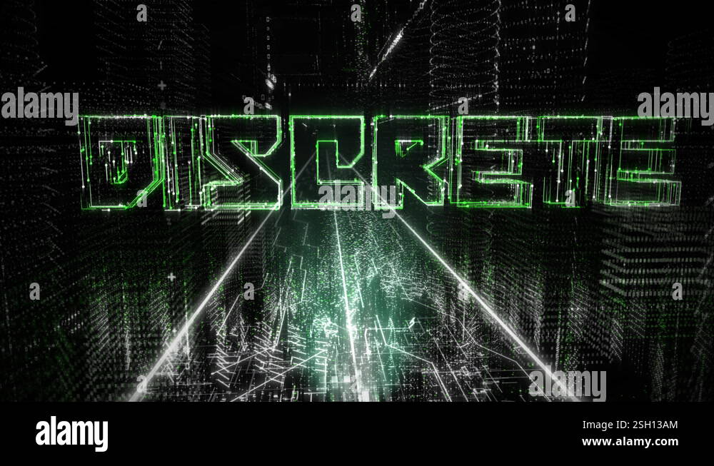 A Projection of the Word Discrete is being Slowly Created in the ...