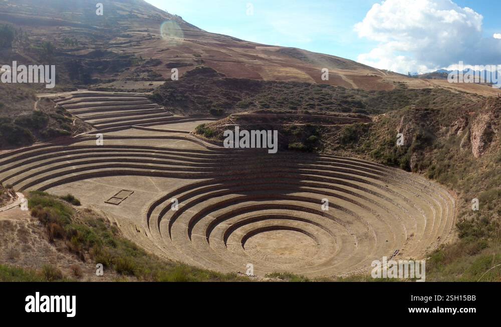 Moray sacred valley Peru Inca civilisation ancient ruin near cusco city ...