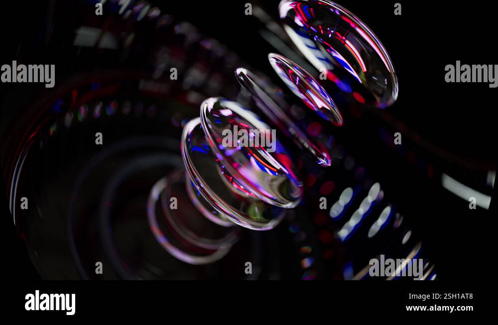 Stacked Lenses Looping Graphic Background Stock Video Footage - Alamy