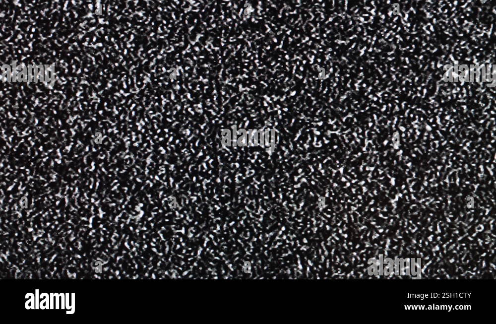 Old VHS Glitches and Static Noise on the black Background. TV Noise ...