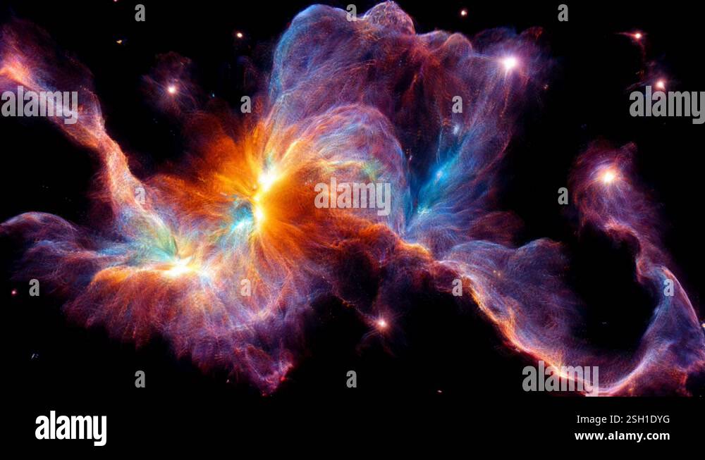 Space Nebula blue moving stars space rotation nebula Dolphin Shaped ...