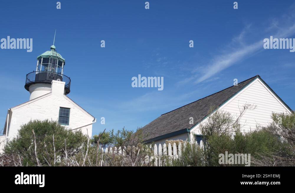 Vintage lighthouse tower, retro light house, old fashioned classic ...