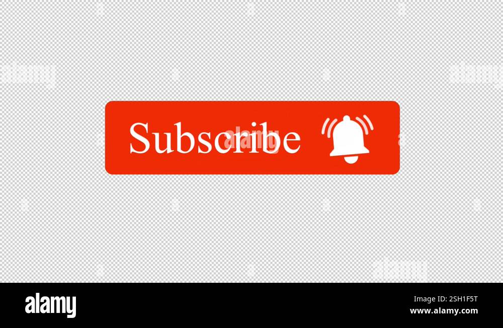 Subscribe button animation. Transparent background Stock Video Footage ...