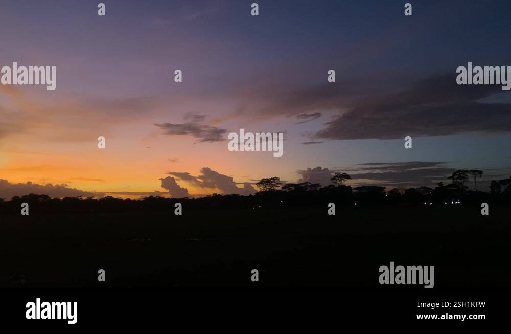 Sunset in Dhaka. Majestic evening sky. Establishing night time B roll Stock Video Footage - Alamy