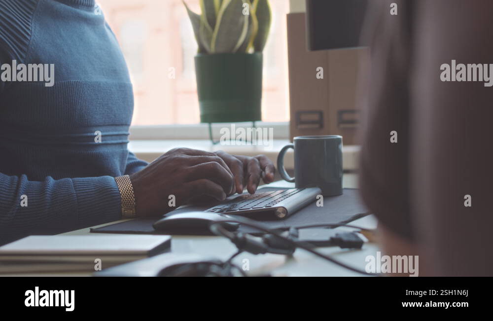 Hands of Programmer Typing Code on Wireless Keyboard Stock Video Footage - Alamy